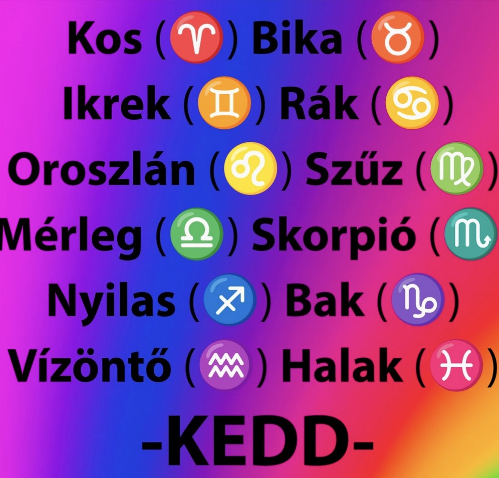 Kos - Bika - Ikrek-Rák-Oroszlán-Szűz-Mérleg-Skorpió-Nyilas-Bak ...